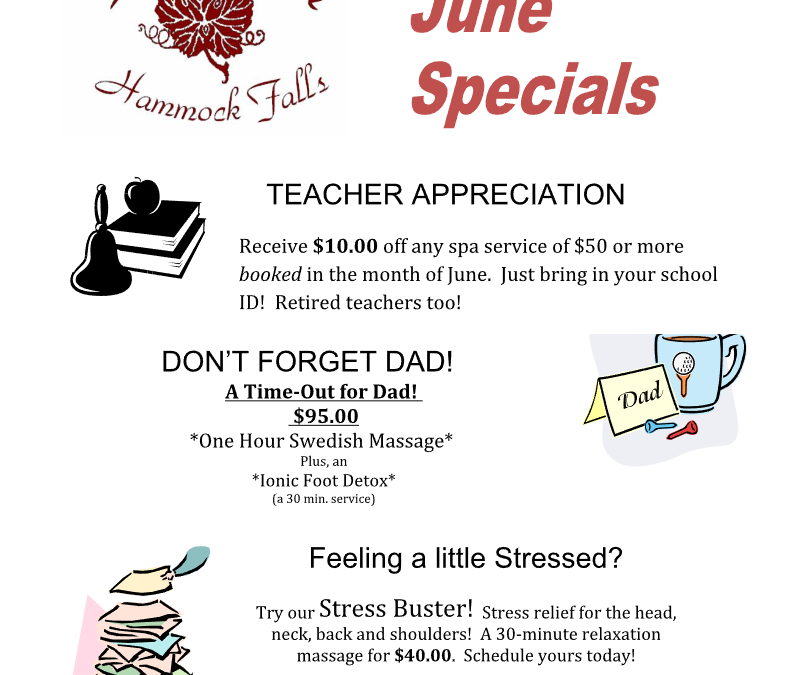 Spa Specials | The Spa at Hammock Falls
